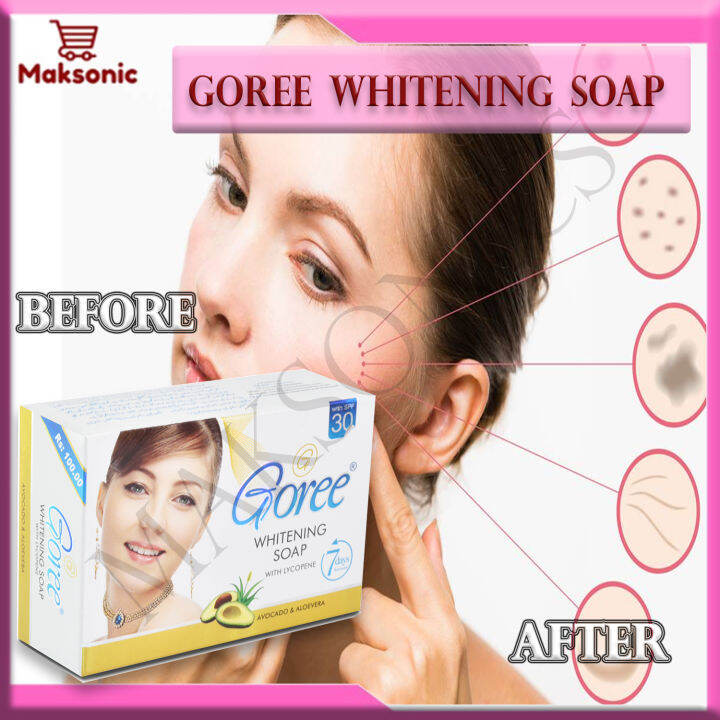 GORE Whitening Soap, Soften skin, glow skin | Lazada