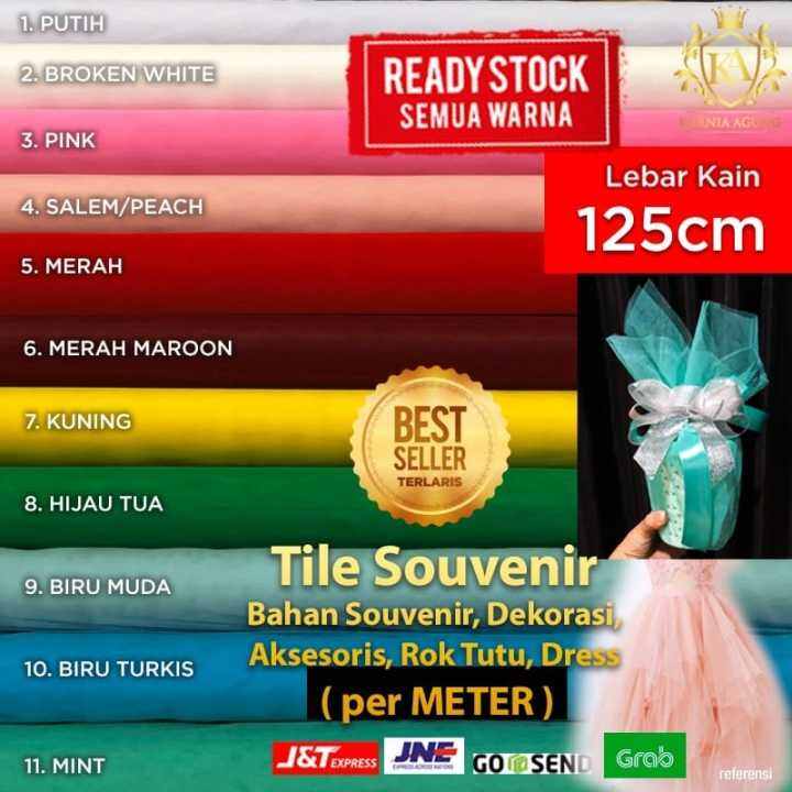 Kain Tile Pembungkus Parcel Tulle Kaku Tila Meteran Kain Souvenir ...