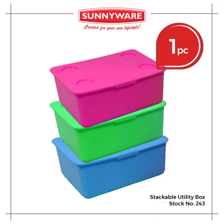 1pc Stackable Utility Box [Sunnyware 243] | Plasticware | Organizer ...