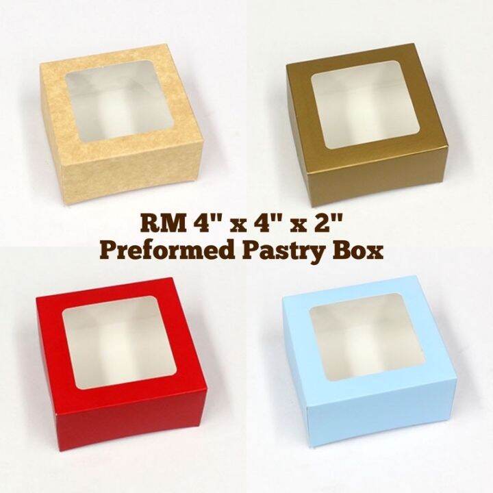 【Mainit ang ulo】 RM BOXES 4x4x2 Preformed Cake Pastry Cupcake Box ( 5 ...