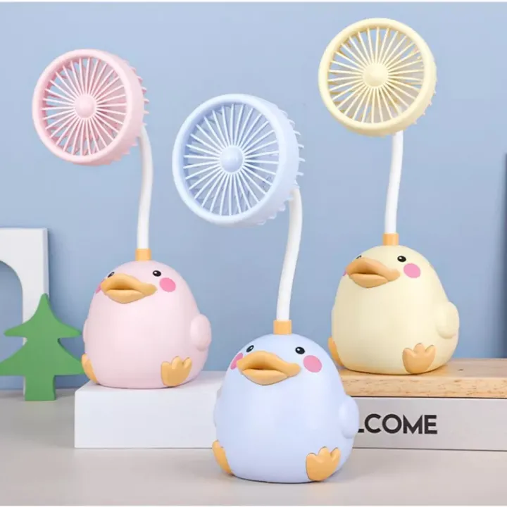 Simple Multi-Function Cute Duck Pen Holder Small Fan | Lazada PH