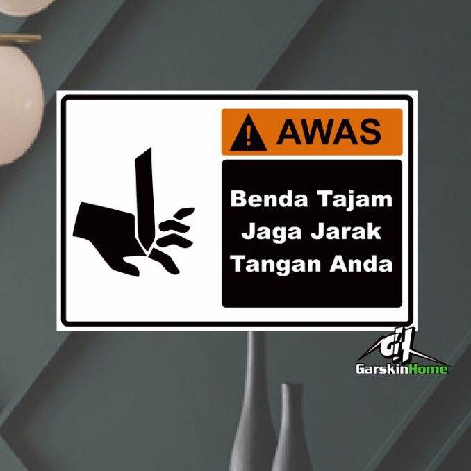 STIKER AWAS BENDA TAJAM | Lazada Indonesia