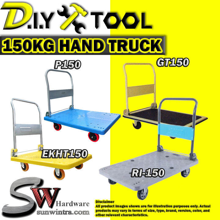 SW Hardware High Quality 150KG Metal / PVC Platform Hand Truck Trolley ...
