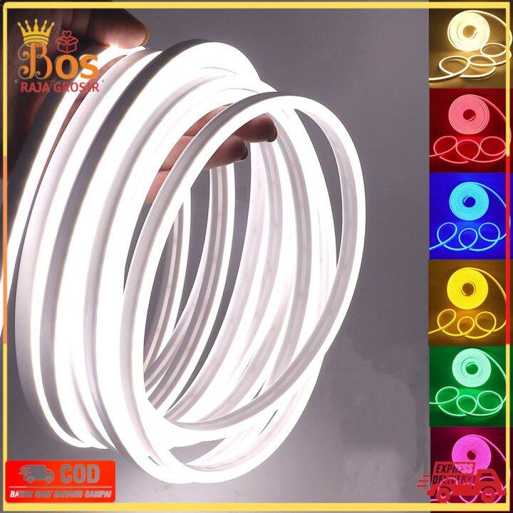 Lampu Neon Flex LED Strip Selang Panjang 5M DC 12V Waterproof DIY Plafon Ceiling Indoor 4.5M ...