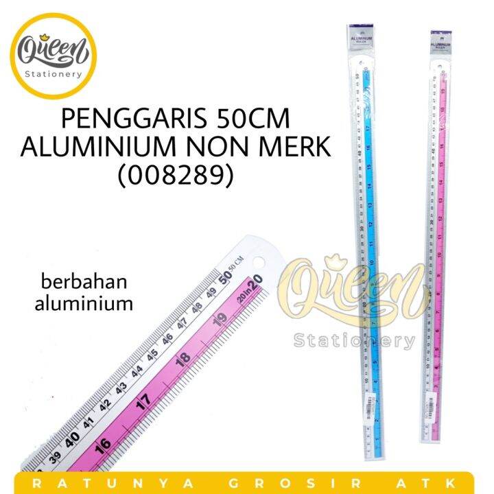 1 PCS PENGGARIS 50CM ALUMINIUM NON MERK / PENGGARIS PANJANG / PENGGARIS ...