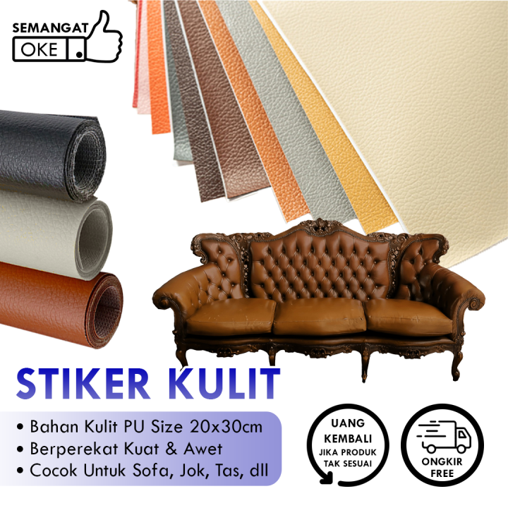 Sticker Stiker Leather Bahan Kulit Berkualitas Untuk Sofa Jok Mobil dan Furniture Lainnya ...