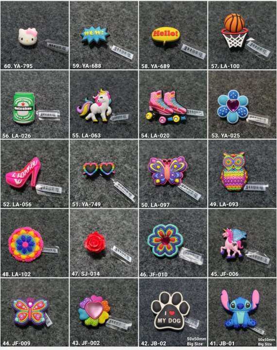 Authentic Jibbitz Regular designs 41-100 | Lazada PH