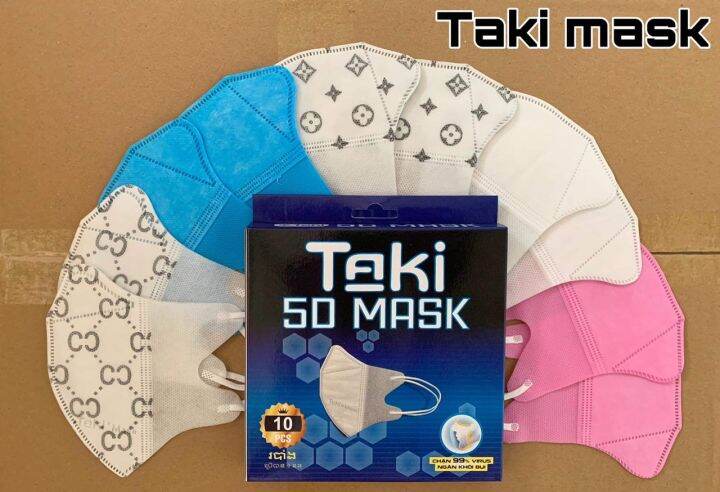 Khẩu trang 5D Taki Mask (1 hộp 10 cái) sản xuất theo quy trình của Nhật ...