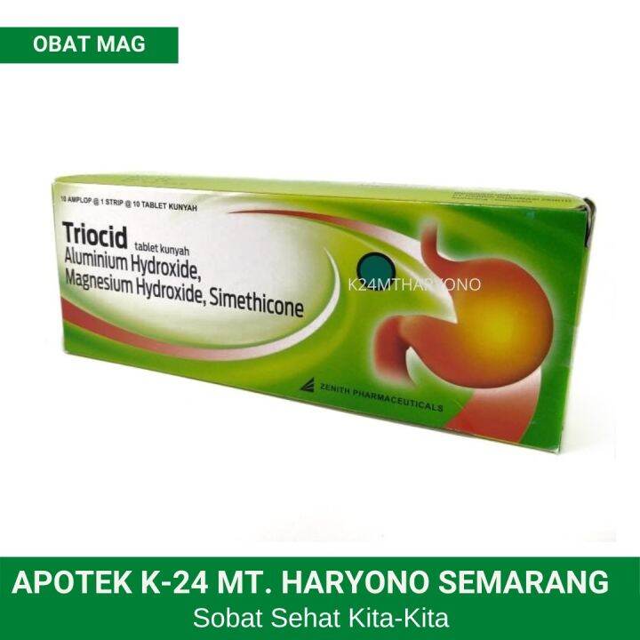 Triocid Isi 10 Tablet Kunyah - Obat Maag | Lazada Indonesia