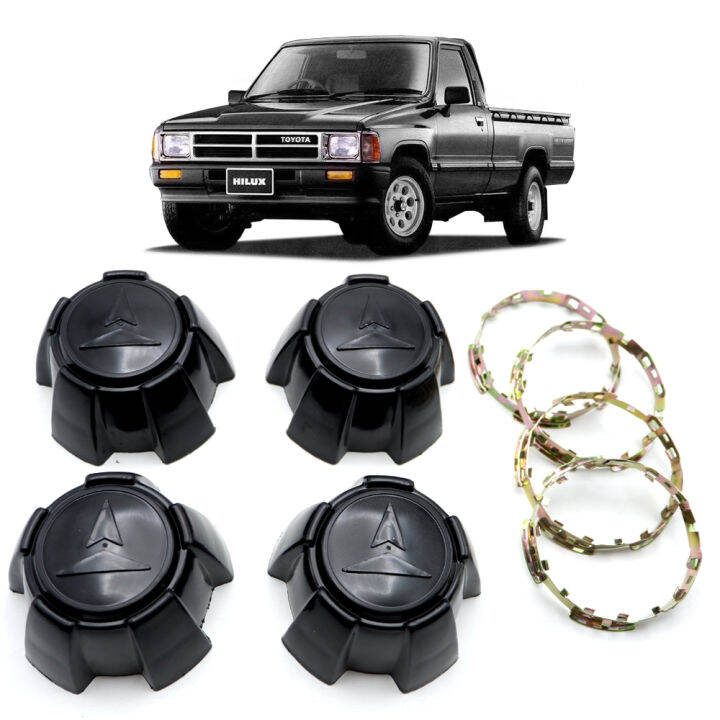 ฝาครอบล้อ+กิ๊บล็อค 4 ล้อ ฝาครอบล้อ ฝาครอบดุมล้อ จำนวน 4ชิ้น สีดำ TOYOTA ...
