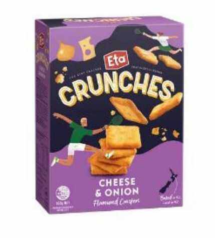 Eta New Zealand Crunches Cheese & Onion Crackers 160g แครกเกอร์หัวหอม ...