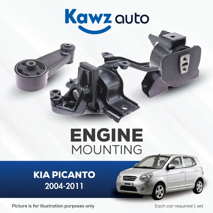 KAWZ KIA PICANTO (PRE-FACELIFT) (2004-2011) ENGINE MOUNTING - [SET ...