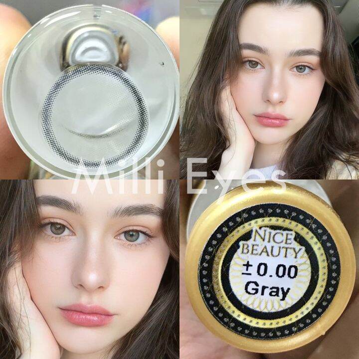 เลนส์พรีเมี่ยม ไฮโดรเจล นิ่มมาก ค่าน้ำ 60% Nicebeauty ตาโต สายฝอ ปังๆ ...