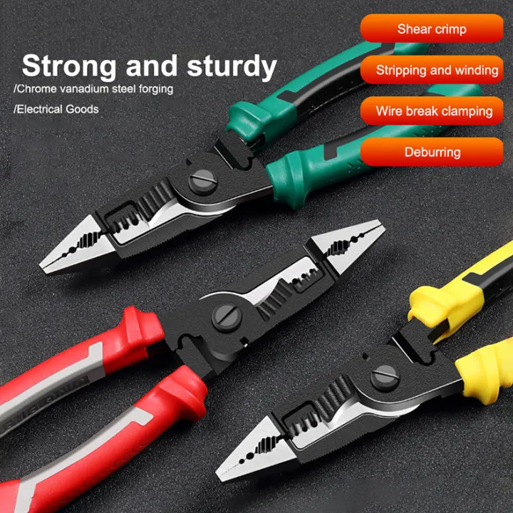 Six-Multi-functional Electricians' Pliers Only "Nipper Pliers Steel ...
