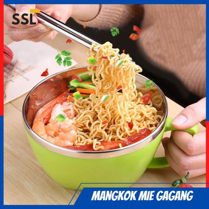 Korean Fresh Bowl Mangkok Mie Stainless Steel Mangkok Mie Stainless ...
