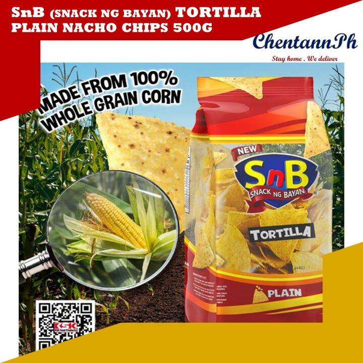 SnB Snack ng Bayan TORTILLA Nacho Chips Plain 500G | Lazada PH