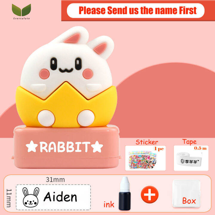 Waterproof Name stamp Customize School Name stamp Self-Inking ...