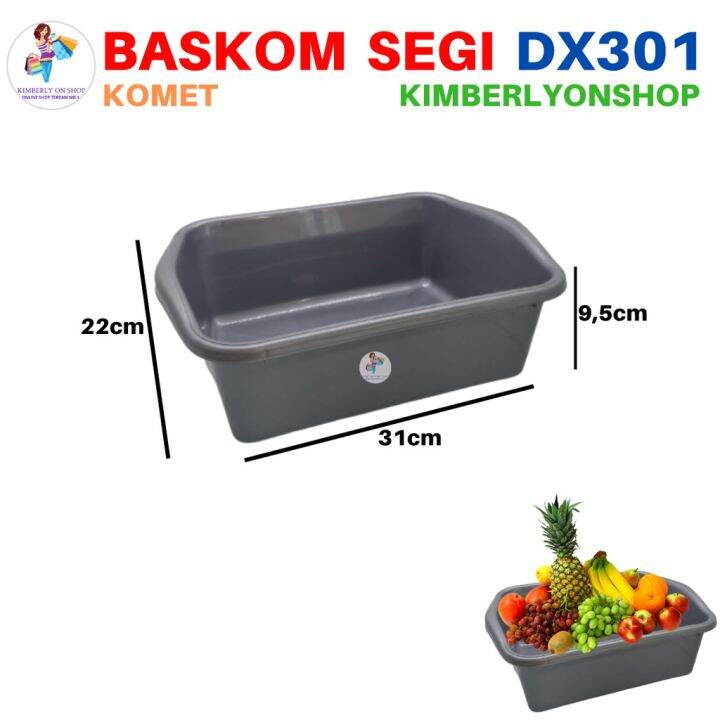 Baskom Kotak Plastik Komet 301 Platinum | Lazada Indonesia