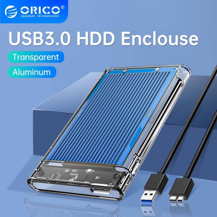ORICO Transparent HDD Enclosure SATA to USB3.0 HDD Case Tool Free for 7 ...