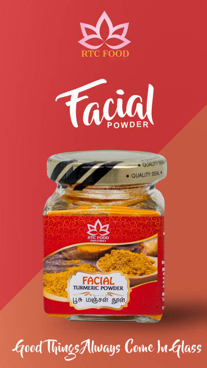 RTC FACIAL POWDER - POOSU MANJAL RTC - ( PACKAGING : 50G ) | Lazada