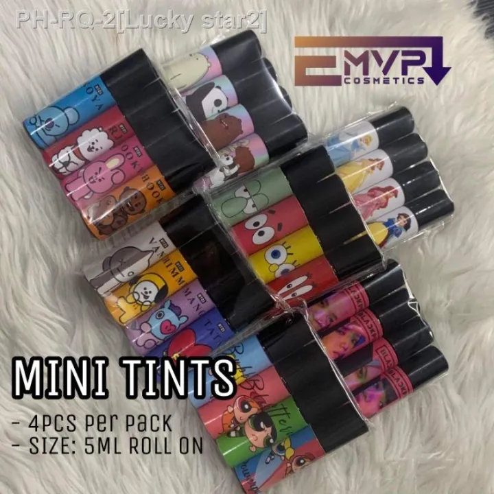 The new 2022 MINI TINTS (4pcs) LIP CHEEK TINT • 5ML (BLACK CAPS ...