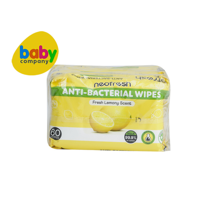 Neofresh 4-Pack Anti-Bacterial Waterwipes 60s - Lemon Scent | Lazada PH