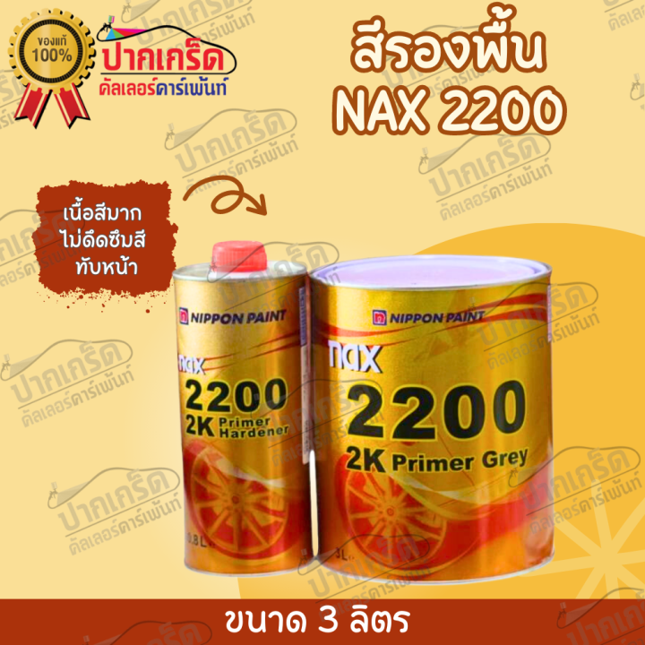 NIPPON PAINT สีรองพื้น กลบรอย NAX 2200 2K PRIMER GREY | Lazada.co.th