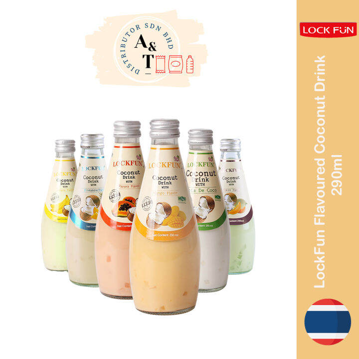 LockFun Flavoured Coconut Drink (290ml) 泰国原装进口 乐可芬 椰果椰汁饮料多口味果汁椰子水饮品 ...
