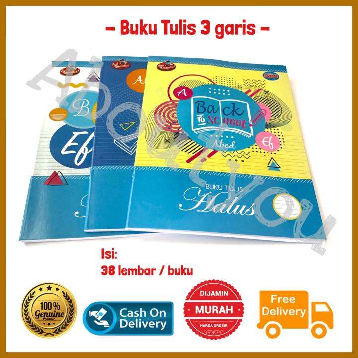 PACK 10 Buku Tulis HALUS Buku Garis 3 Buku Menulis Sambung Garis Kecil ...