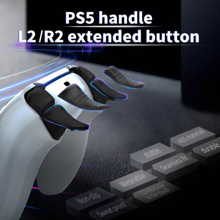 Playstation 5 L2 R2 Trigger Extender ยาวขยายปุ่มสำหรับ PS5 Gamepad ...