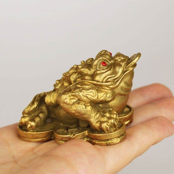 Copper Gold Toad Small Copper Gold Toad Decoration Three legged Toad ...