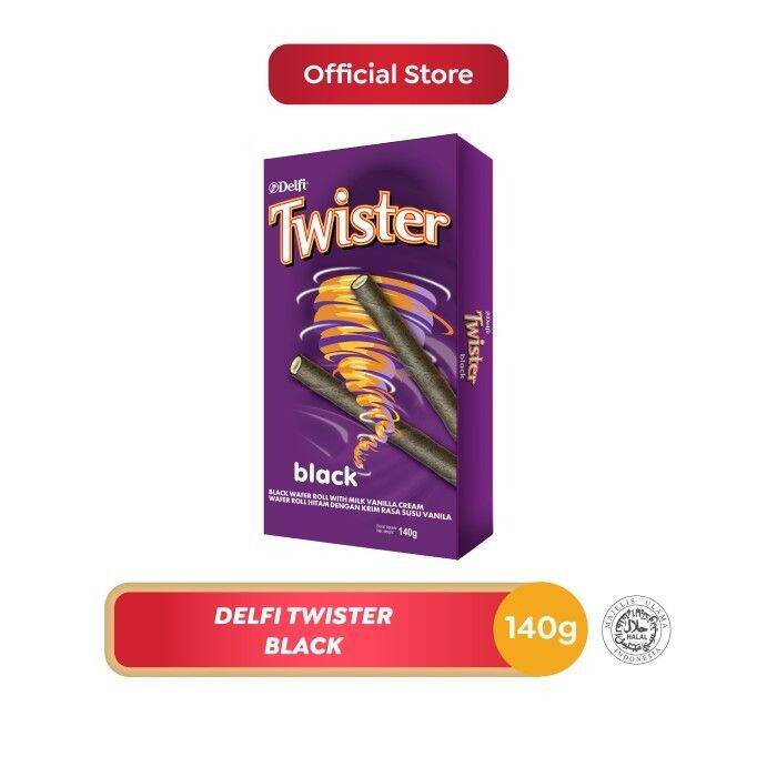 Delfi Twister Wafer Roll Black Vanilla 120 g | Lazada Indonesia