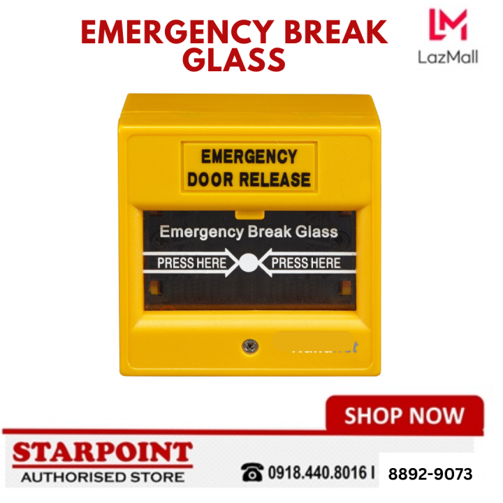 Emergency Break Glass |Glass Break Alarm Button Fire Alarm Switch Break Glass Exit Release ...