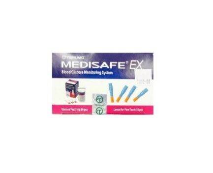 TERUMO MEDISAFE EX แผ่นตรวจน้ำตาลพร้อมเข็มเจาะเลือด อย่างละ 30 ชิ้น(exp ...