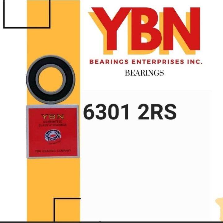 YBN BEARING. 6301 DOUBLE RUBBER SEAL | Lazada PH