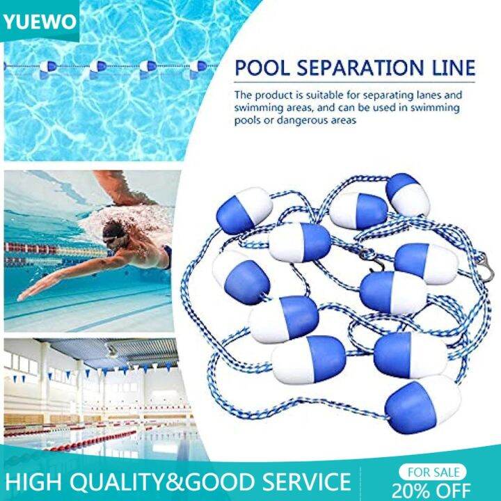 5m Swimming Pool Safety Float Line Divider Rope Kits with 2 Pre ...