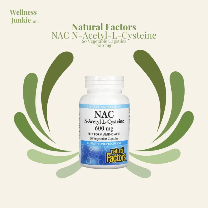 Natural Factors NAC N-Acetyl-L-Cysteine 600 mg 60 Vegetarian Capsules | Lazada PH