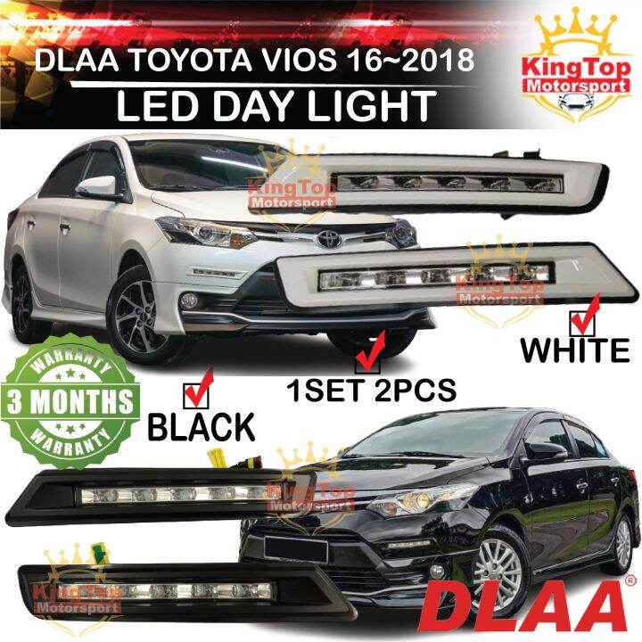 Toyota Vios 2016 2017 2018 Front Bumper DRL LED Day light Lamp DayLight DLAA Vios NCP150 lampu ...