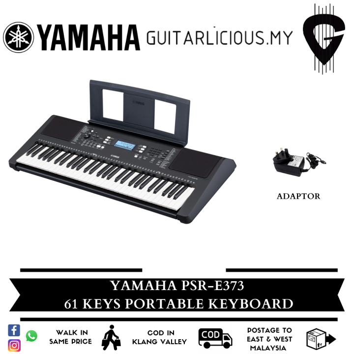 Yamaha Keyboard PSR-E373 61-Keys Portable Keyboard (PSR E373 / PSRE373 ) | Lazada