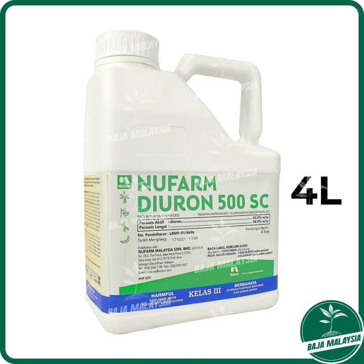 NUFARM Diuron 500 SC Racun Rumpai Bertindak Secara Sistemik 4 Liter ...