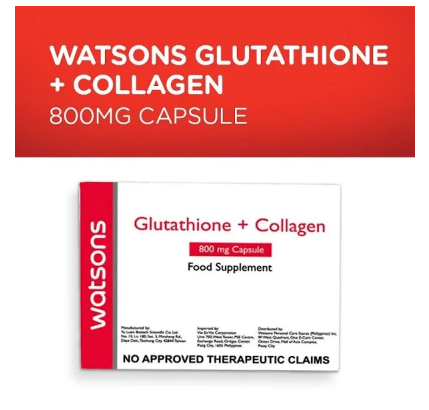 WATSONS Glutathione + Collagen 800mg 30 Capsules | Lazada PH
