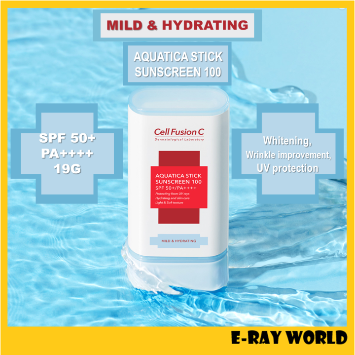 CellfusionC ครีมกันแดด [เกาหลี,Cell Fusionc AQUASTI STICK Sunstick 100 SPF50 +/PA ++++ 19G UV ...