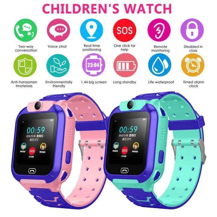Positioning multifunction touch screen phone kids watch 2G sim card camera voice call for ...