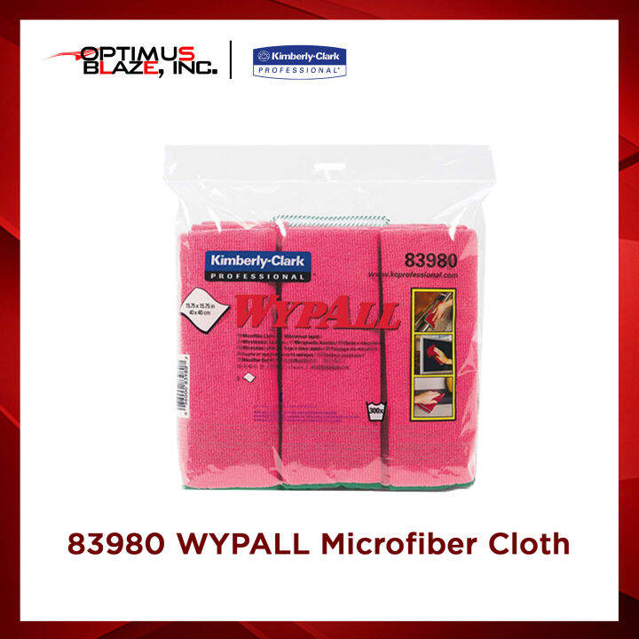 OptimusBlaze Kimberly-Clark 83980 Wypall Microfiber Cloth - Red | Lazada PH