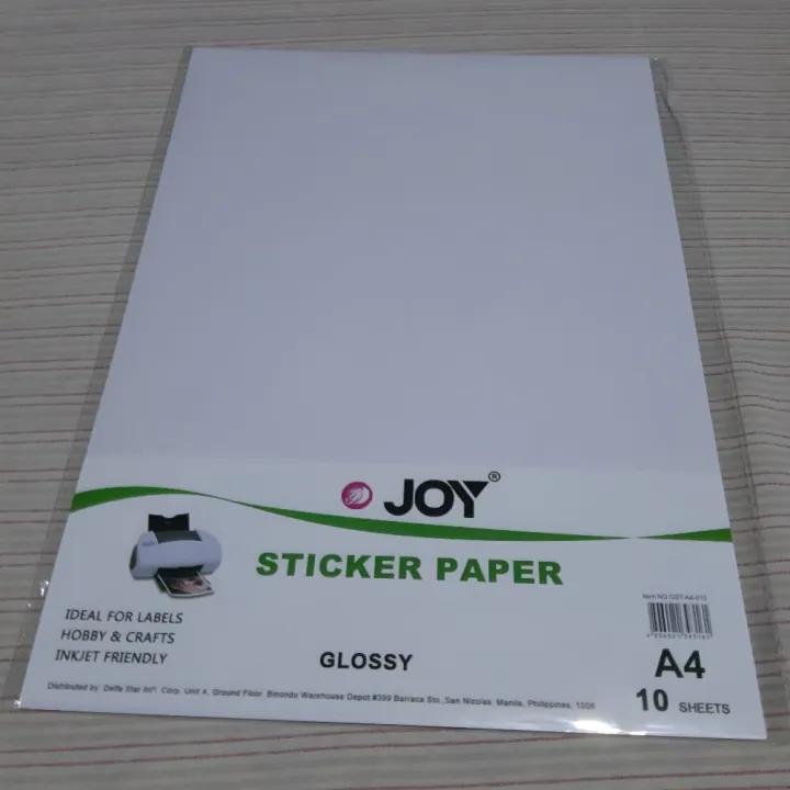 Joy Sticker Paper, Glossy (10 pcs/pack) | Lazada PH