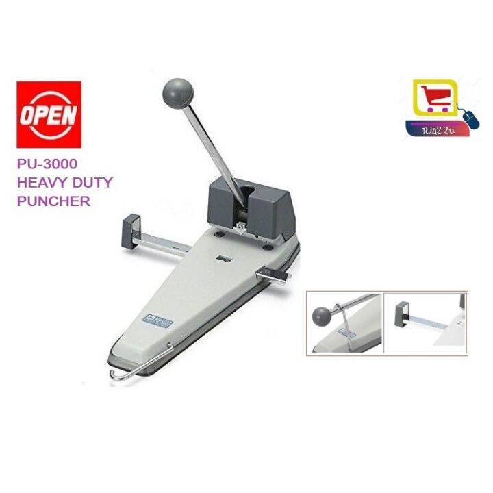 OPEN PUNCH HEAVY DUTY PUNCHER 2 Hole PU-3000 - 160 sheets (MADE IN ...