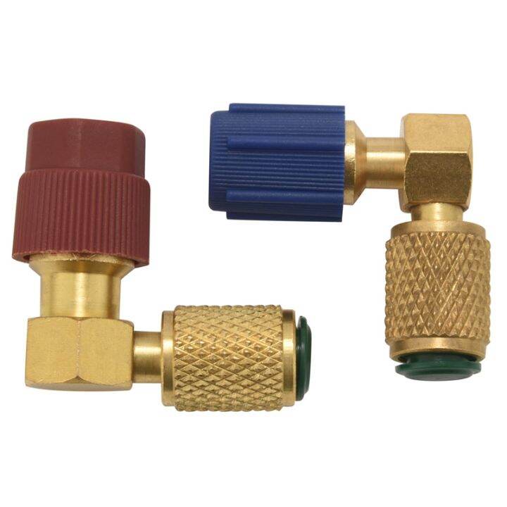 R12 to R134 a High/Low AC Fitting Port Retrofit Conversion Adapter ...