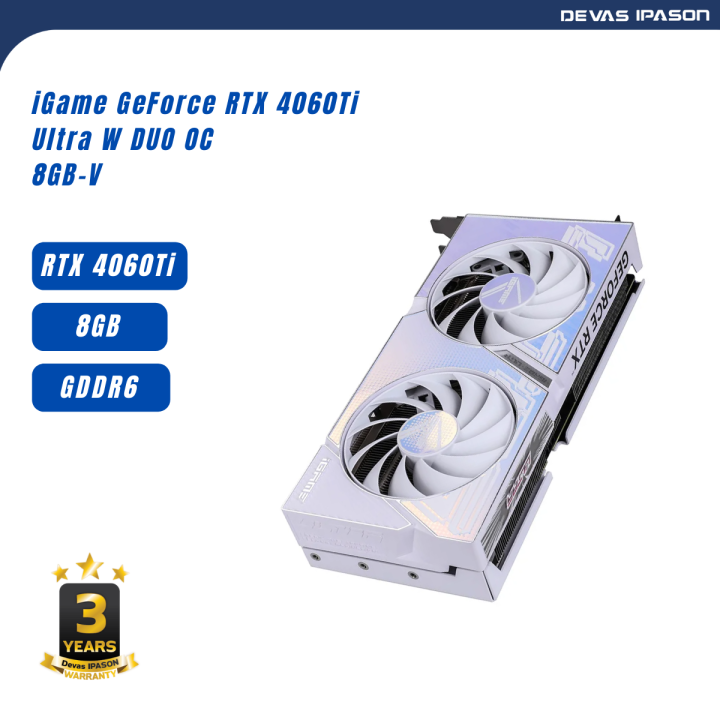 COLORFUL GPU (การ์ดจอ) iGame GeForce RTX 4060 Ti Ultra W DUO OC 8GB-V ...