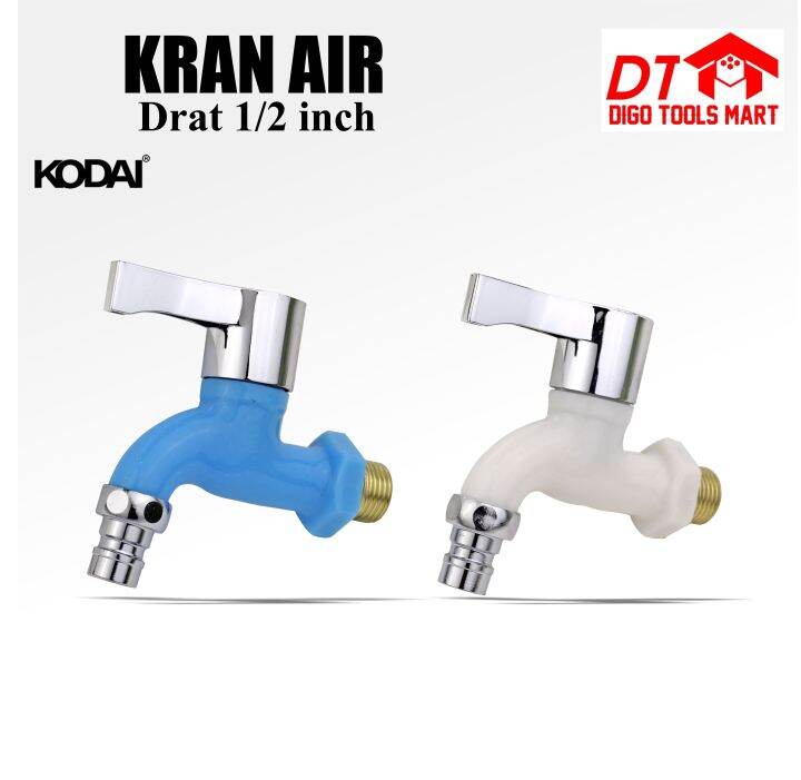 Kran Air Tembok Keran Taman Model Engkol Drat 1/2 Inch PVC KODAI | Lazada Indonesia