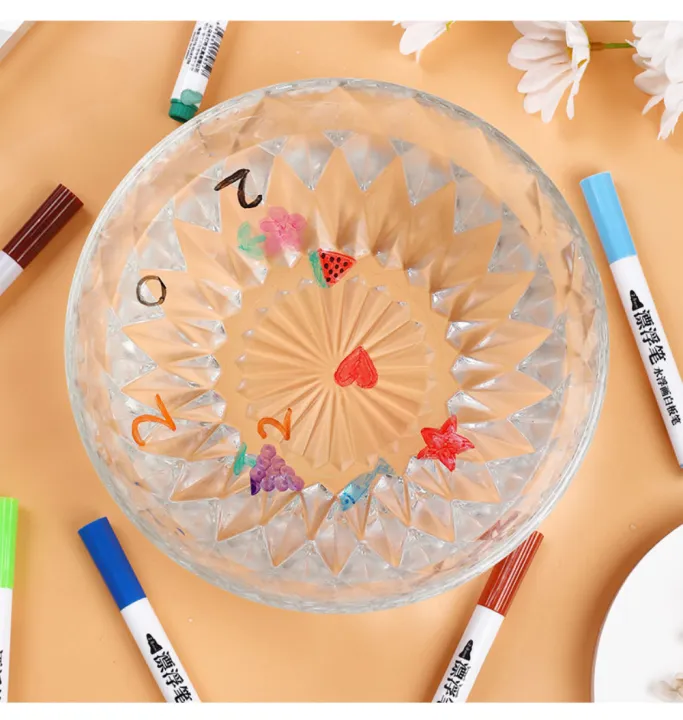 [Float in The Water]Floating Highlighter Pen Erasable Water-based Pen ...